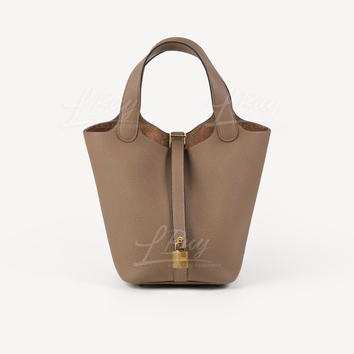 HERMÈS-Hermes Picotin Lock 18 Bag D0 Beige de Weimar ghw