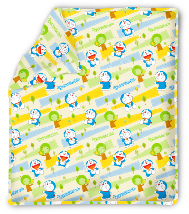 Cherry 床品-Swiss Sanitized 卡通抗菌冷氣被 (蜜桃絨面) - 多啦A夢 (單人) DM029